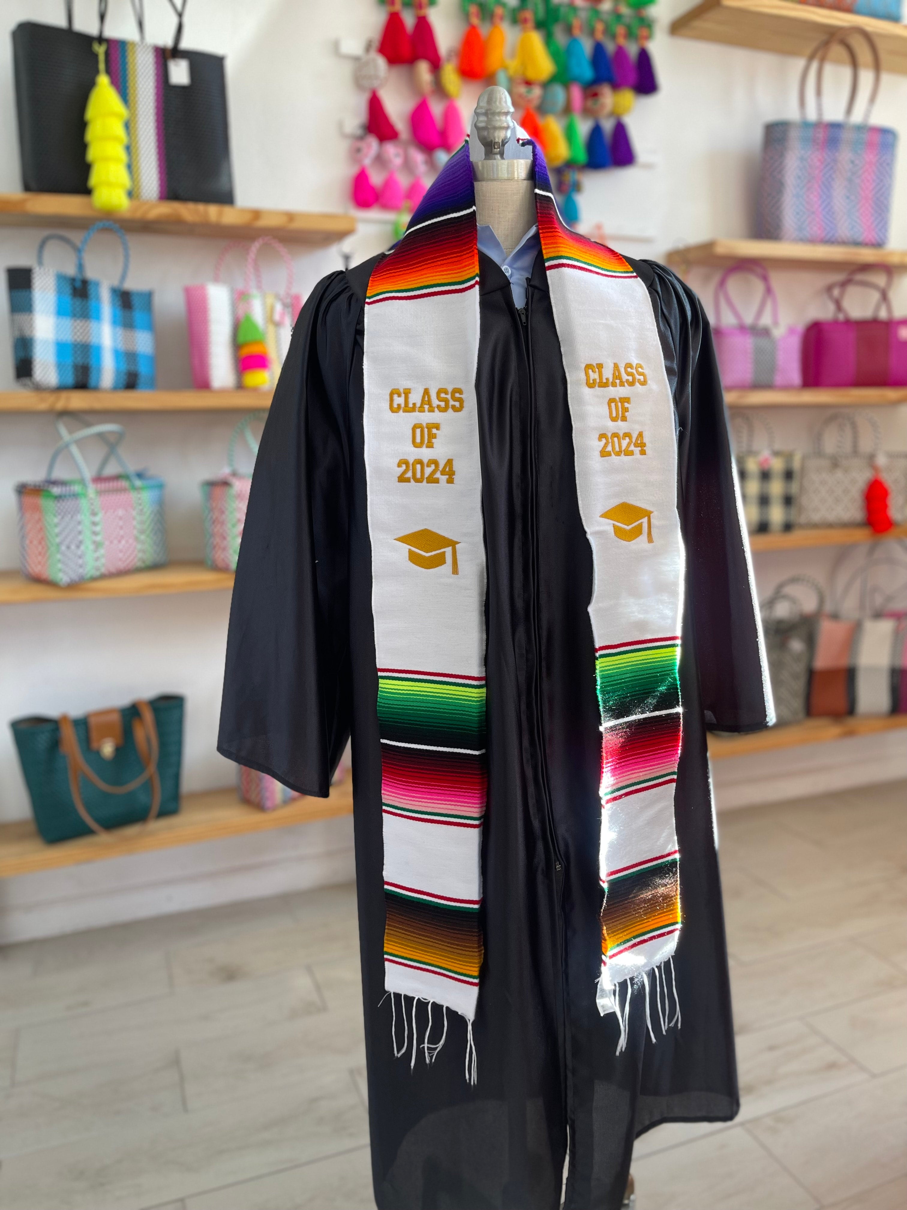 White Classic Graduation Sash (2025) | M&B Tiny Shop